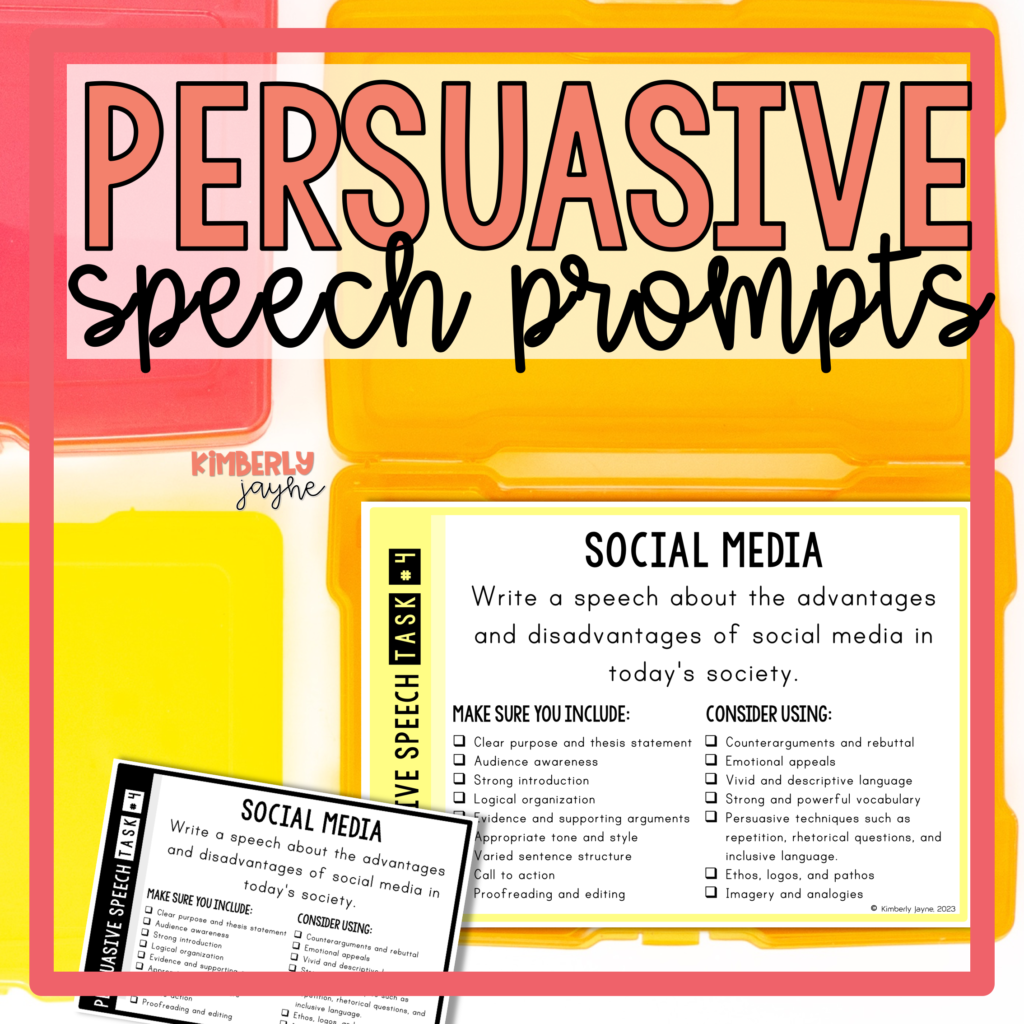 Persuasive Speech Writing Task Cards - Extension for Gifted & Talented ...