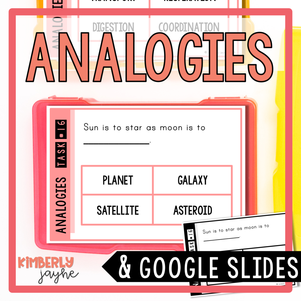 Word Analogies Task Cards Gifted & Talented Students Extension Vol 2