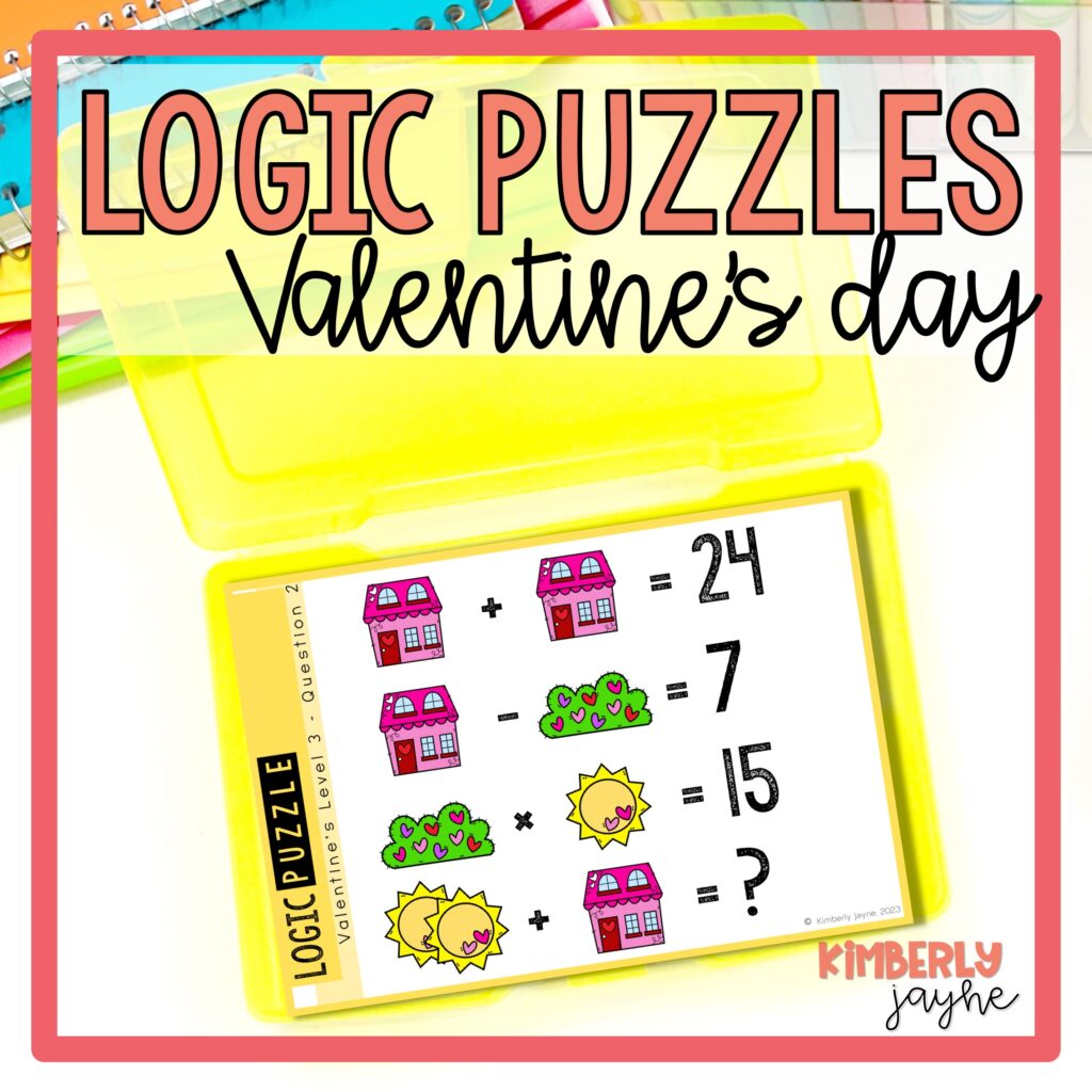 Valentine’s Day Math Logic Puzzles – 3rd Grade Extension Tasks for ...