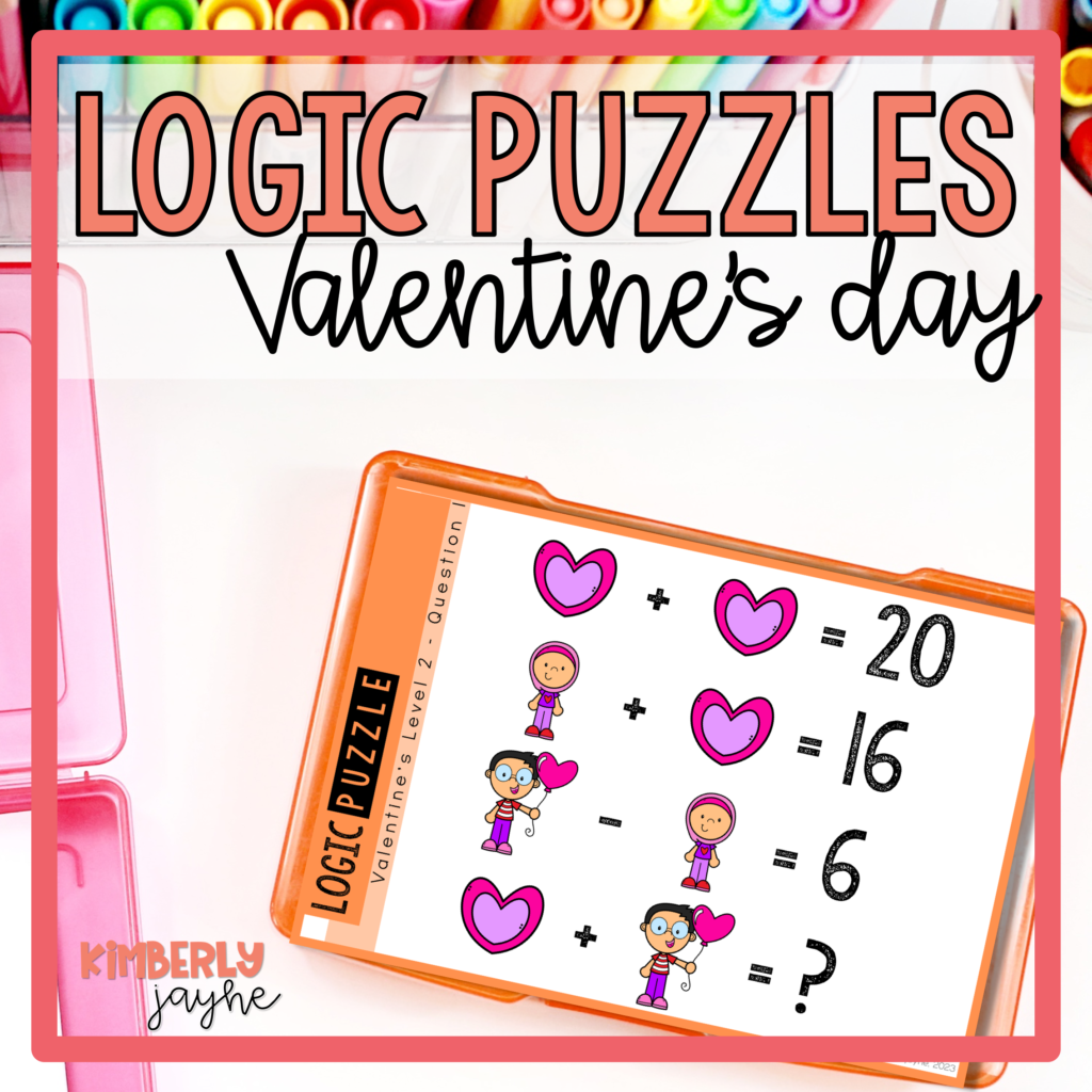 Valentine's Day Math Logic Puzzles - 2nd Grade Extension Tasks for ...
