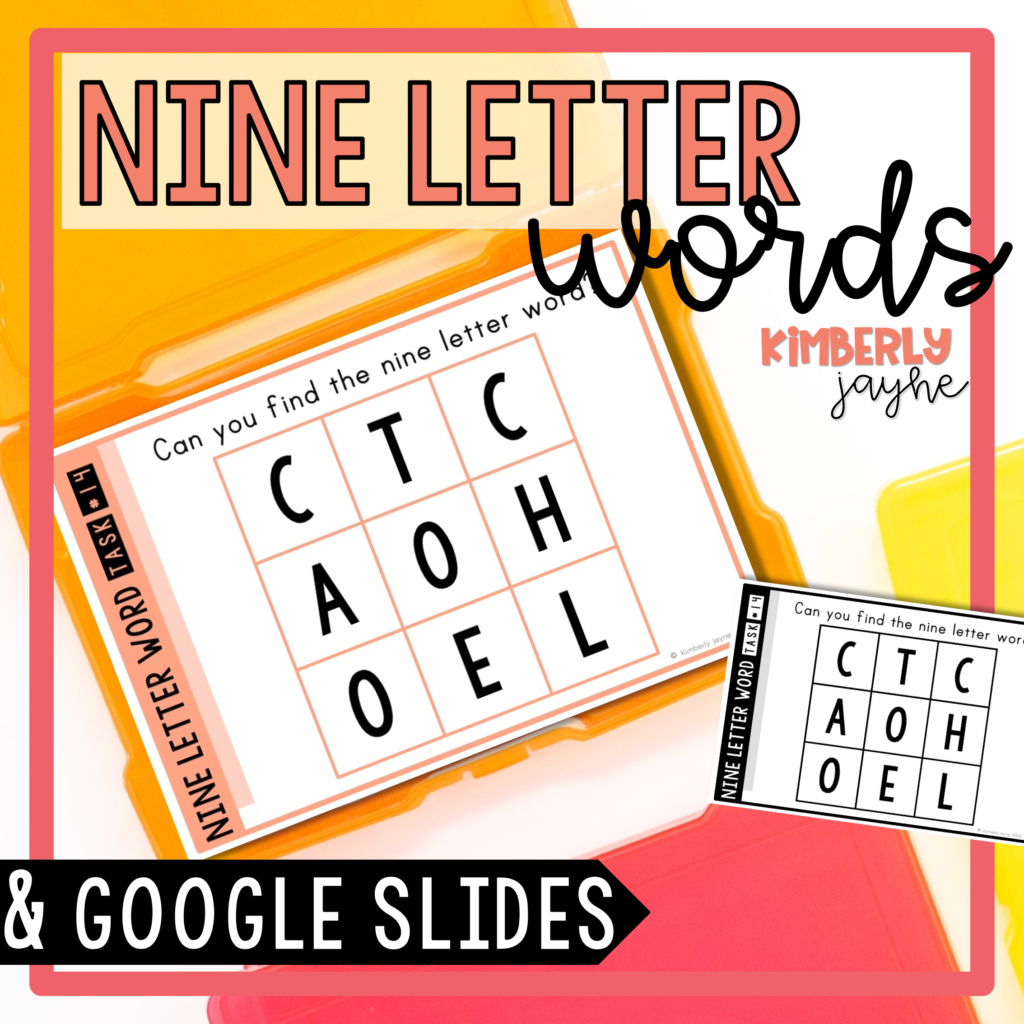 Nine Letter Word Puzzle Task Cards | Gifted & Talented Students ...